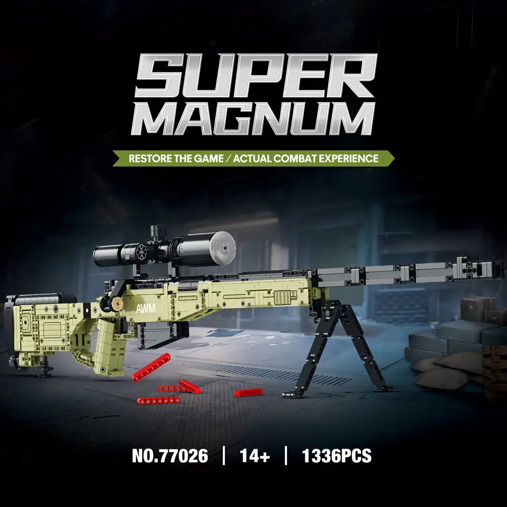 Military-Weapons-AWM-Sniper-Rifles-Model-Building-Blocks-MOC-Army-Large ...