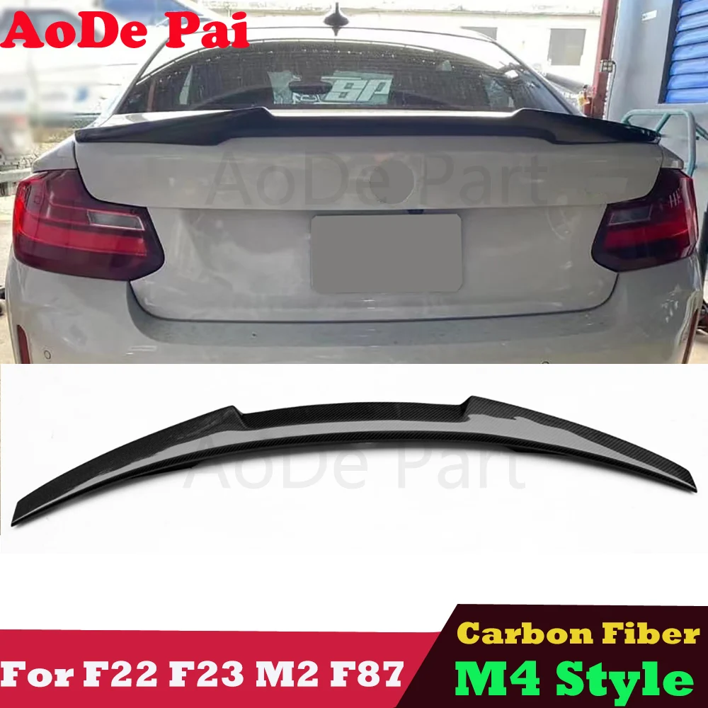 High Kick M4 Style Real Carbon Fiber Rear Boot Ducktail Wing Spoiler ...