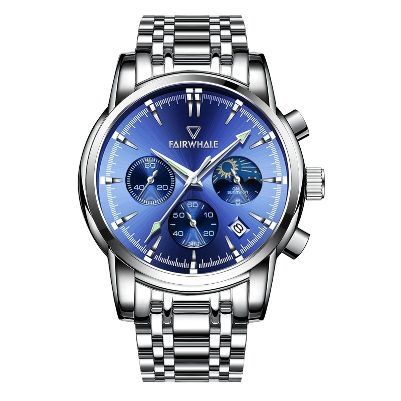 Luxury-Three-Eye-Calendar-Stainless-Steel-Waterproof-Luminous-Date-Week ...
