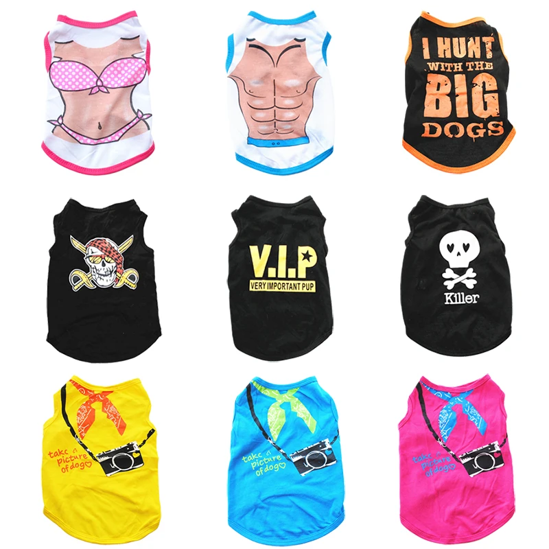 Summer Pet Clothing for Cats 100% Cotton Cat Puppy Vest Cool Breathable ...