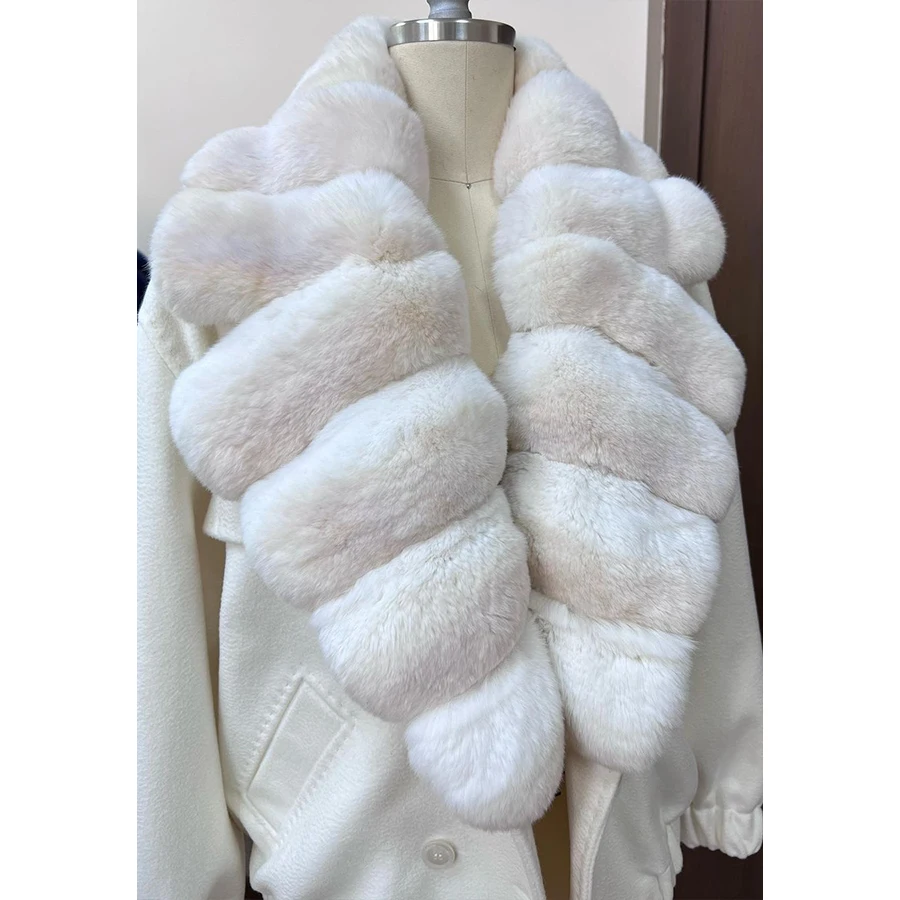 Winter Warm Fur Accessory Real Fur Collars Fashion White Fur Collars ...