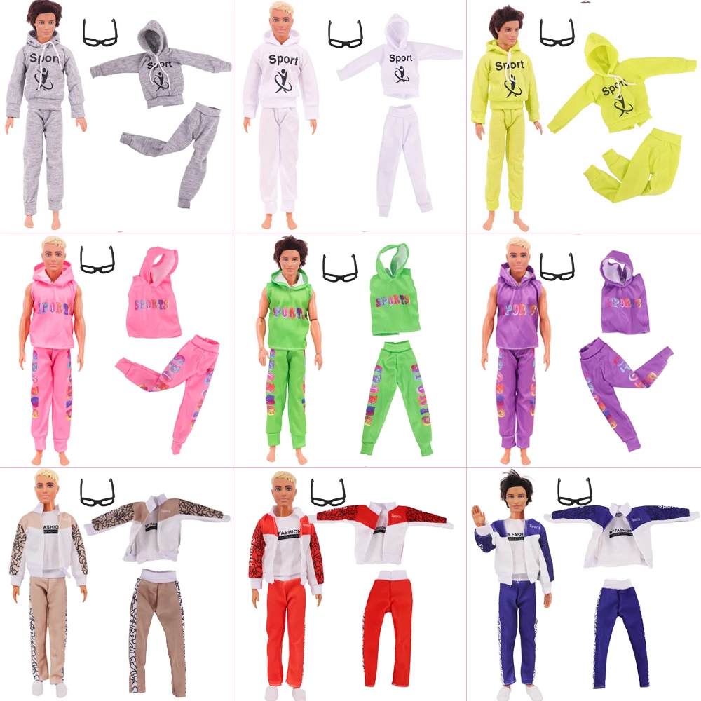 1 Set 30cm Ken Doll Clothes Sports Suit Daily Wear for Doll Boyfriend ...