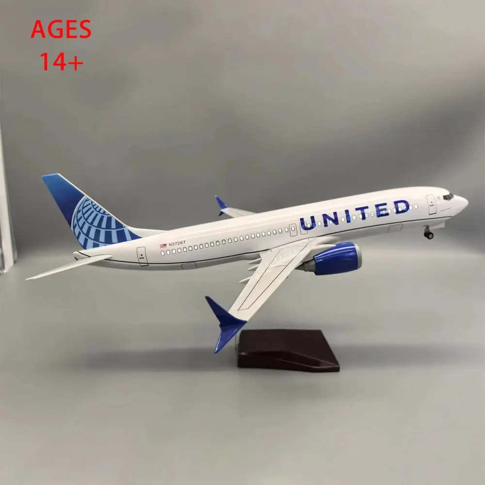 United Airlines 737 MAX Airlines B737 Airways Diecast Airplane Model ...
