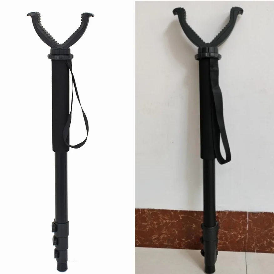 Aluminum-Hunting-Shooting-Accessory-V-Shaped-Rotating-Yoke-Monopod ...
