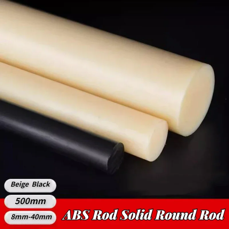 1Pcs-500mm-Beige-ABS-Rod-Solid-Round-Rod-Black-Solid-Rod-Insulation-Rod ...