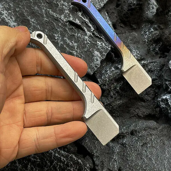 Multi-Function Mini Titanium Crowbar Pry Bar Screwdriver tool Keychain ...