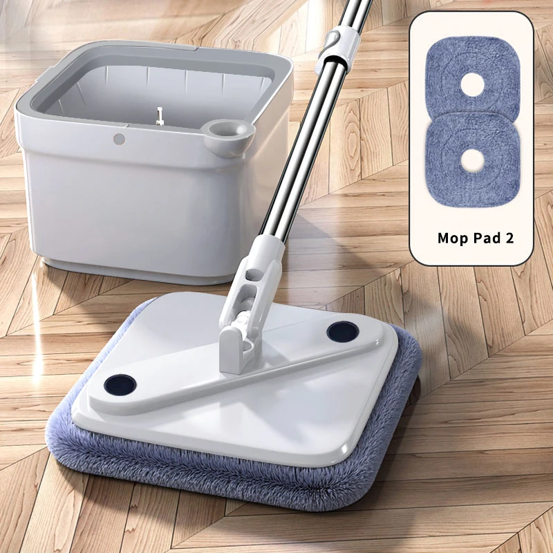 Spin-Mop-with-Bucket-Hand-Free-Mop-with-Bucket-and-Squeeze-Flat-Floor ...