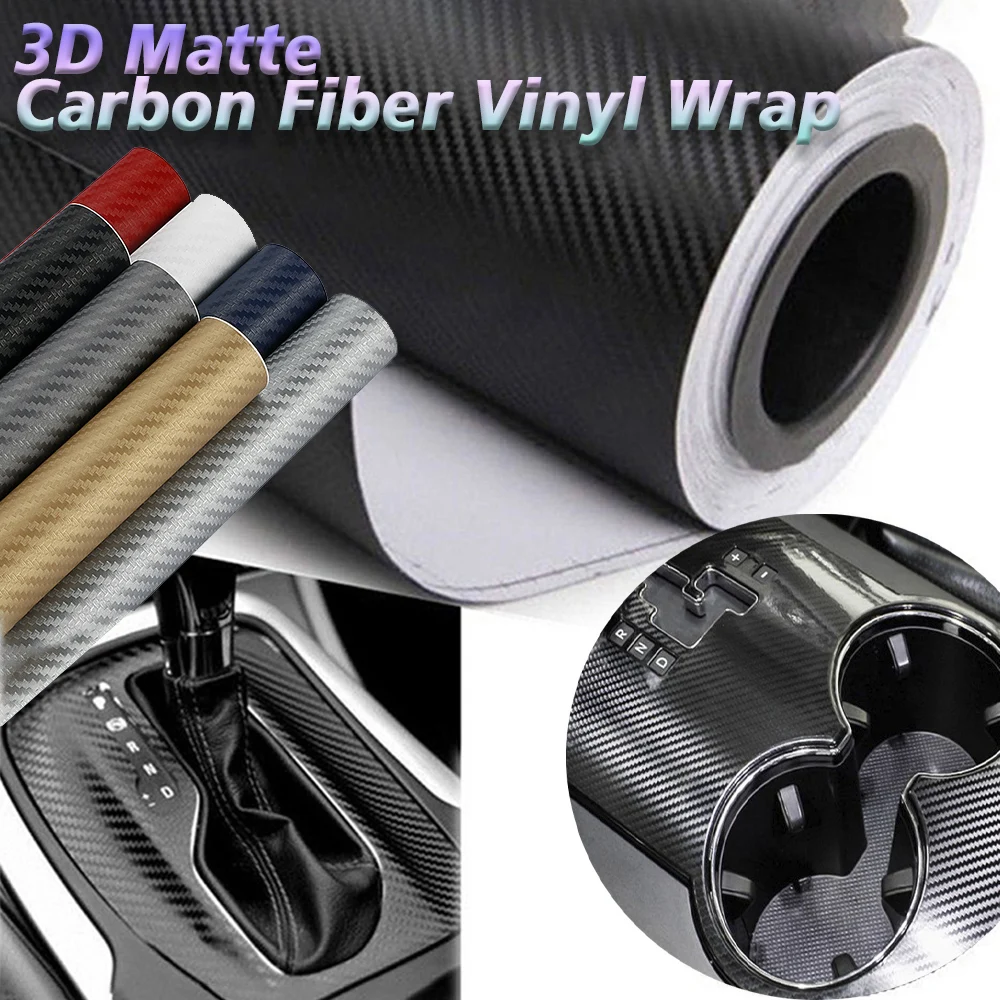 3D-Matte-Carbon-Fiber-Vinyl-Wrap-Self-Adhesive-Car-Vinyl-Sticker-DIY ...