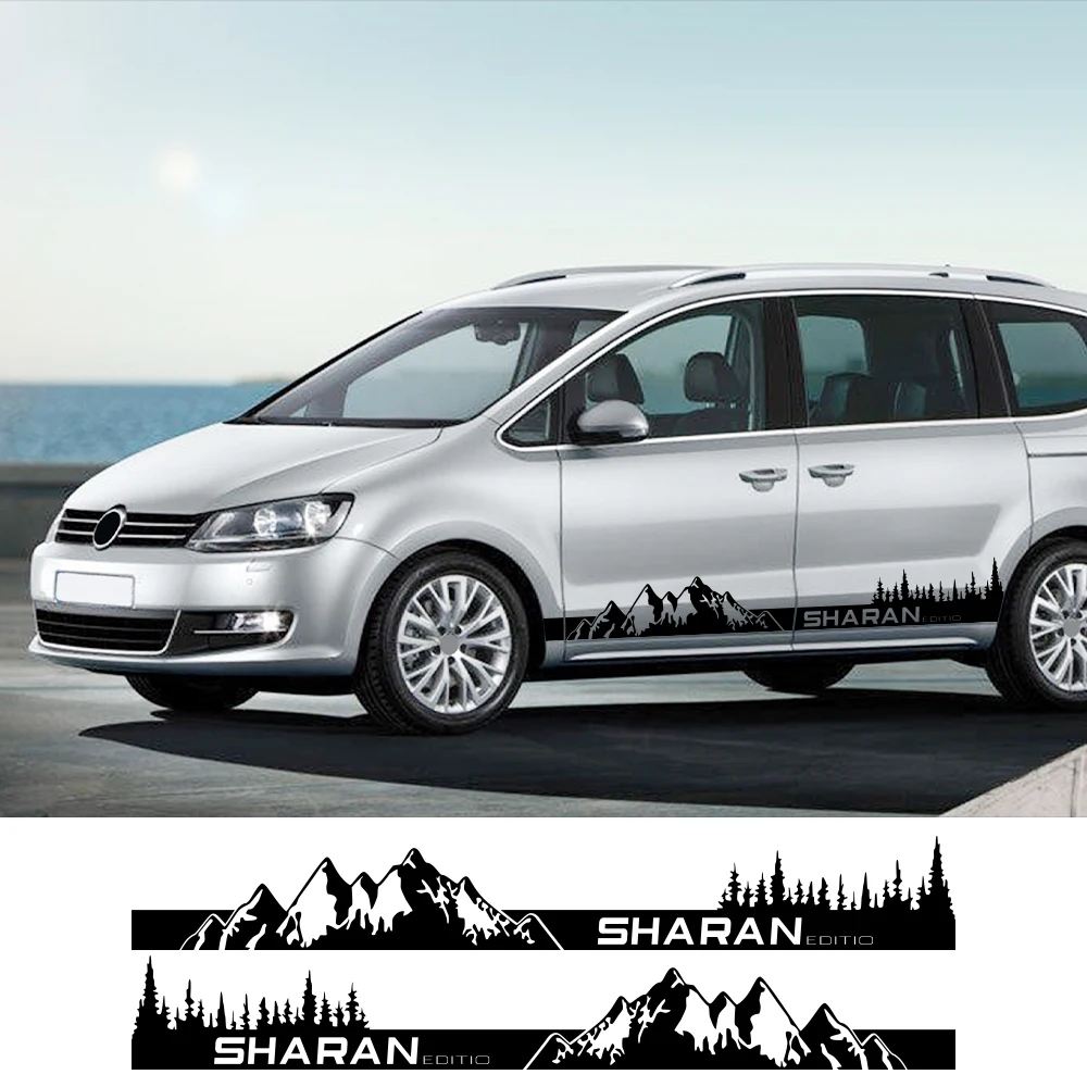 2pcs Car Side Door Stickers For Volkswagen Vw Sharan Camper Van Vinyl ...