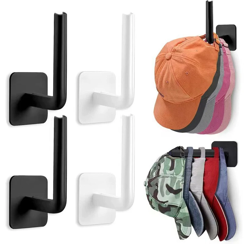 2-4-6Pcs-Cap-Holder-Hat-Rack-for-Baseball-Caps-Adhesive-Hat-Hooks-for ...
