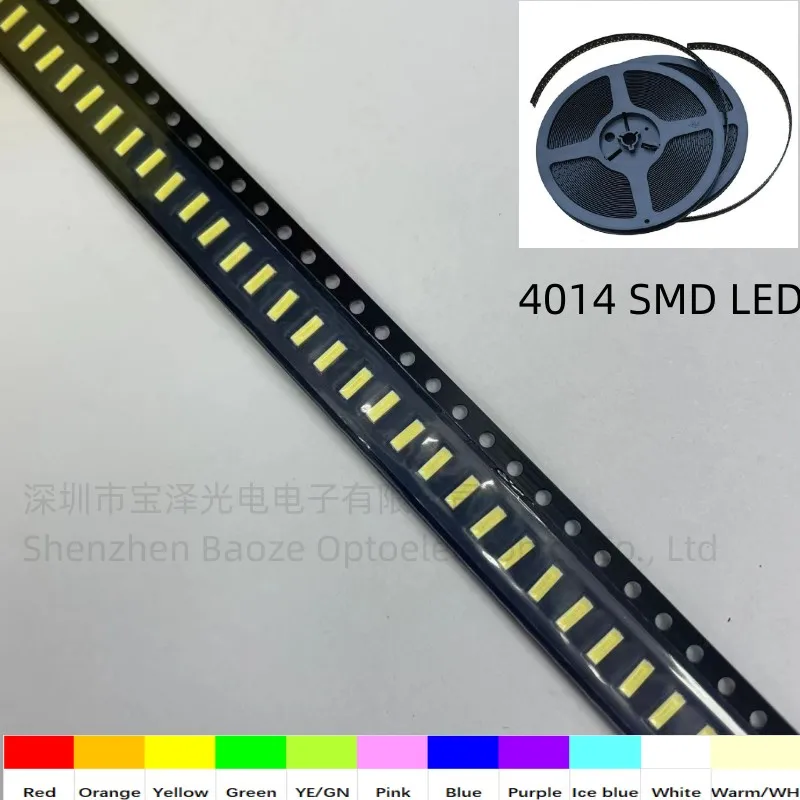1REEL-4000PCS-4014-SMD-LED-4-0-1-4mm-Red-Gold-Yellow-Green-Pink-Blue ...