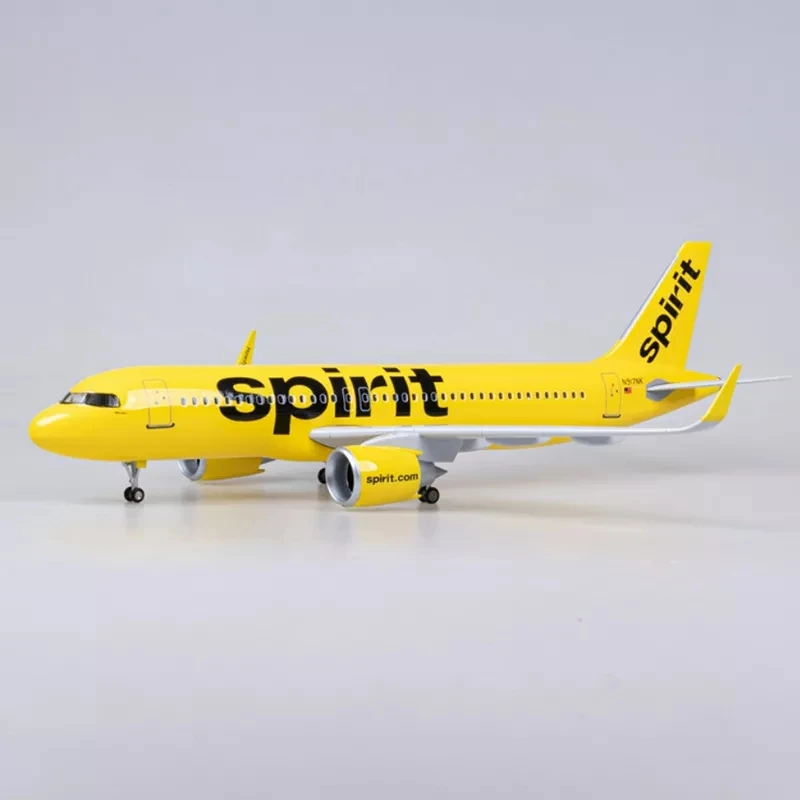 A320 NEO Spirit Airlines Model Plane 47CM 1/80 Scale Model Airplanes W ...