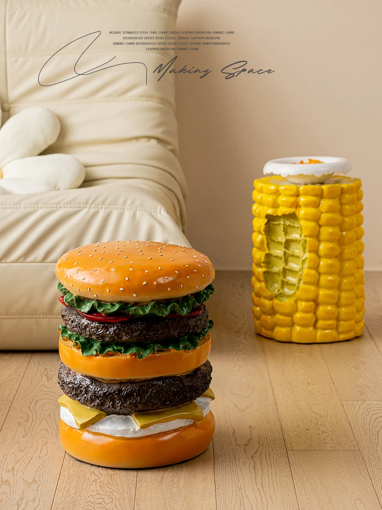 Nordic-Modern-Resin-Hamburger-Stool-Cheese-Side-Table-Icecream-Stool ...