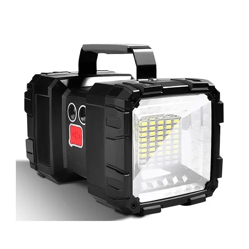 Double Head Searchlight USB Rechargeable Battery Spotlight LED ...