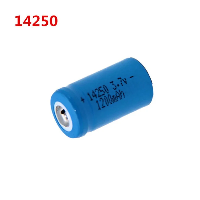 14250 3.7V rechargeable lithium battery 14250 3.6V red / green external ...