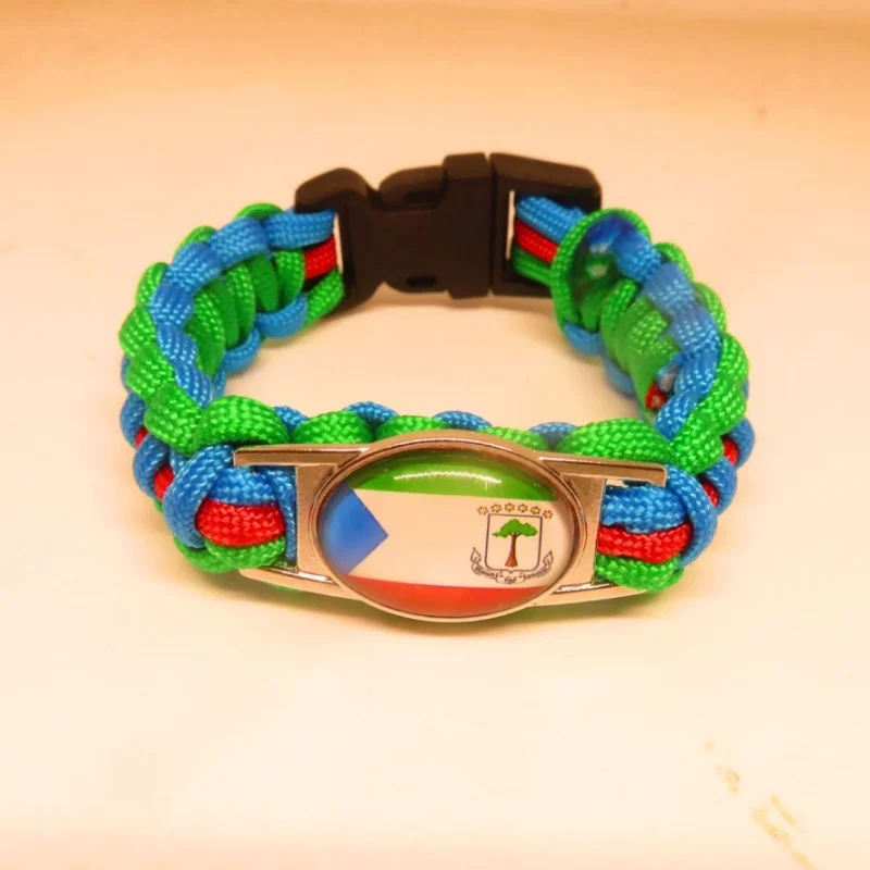Fashion-Equatorial-Guinea-Bracelet-Handmade-Charm-Guinea-Flag-Wrap ...