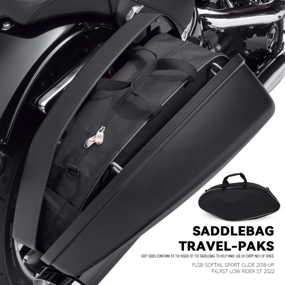 Motorcycle-Saddle-Bag-Luggage-Rack-Liner-Saddlebag-For-FLSB-Softail ...