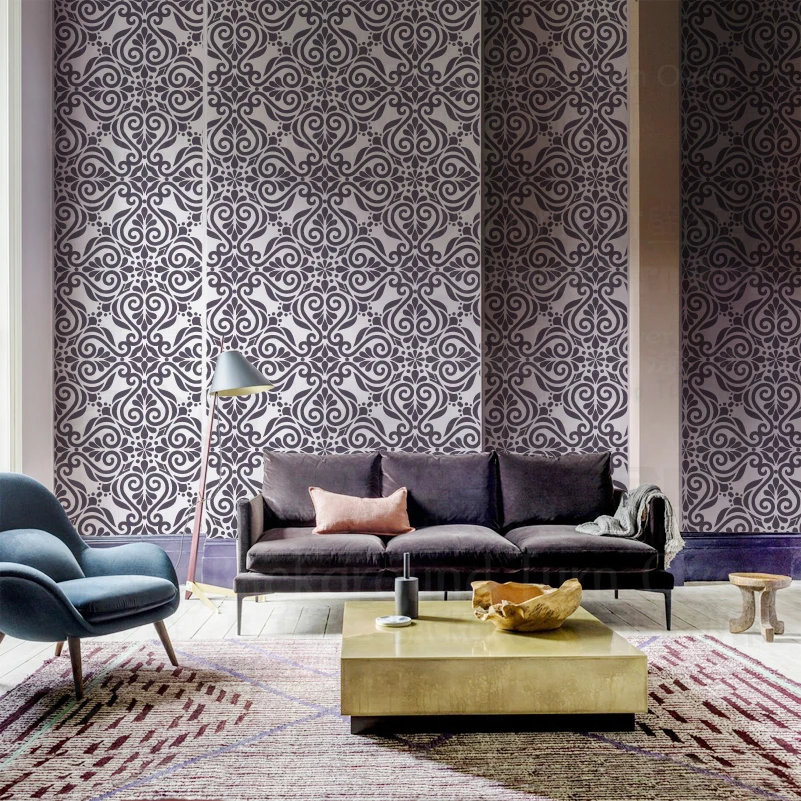 40cm-80cm-Stencil-For-Painting-Wall-Decorative-Plaster-Decor-Putty ...