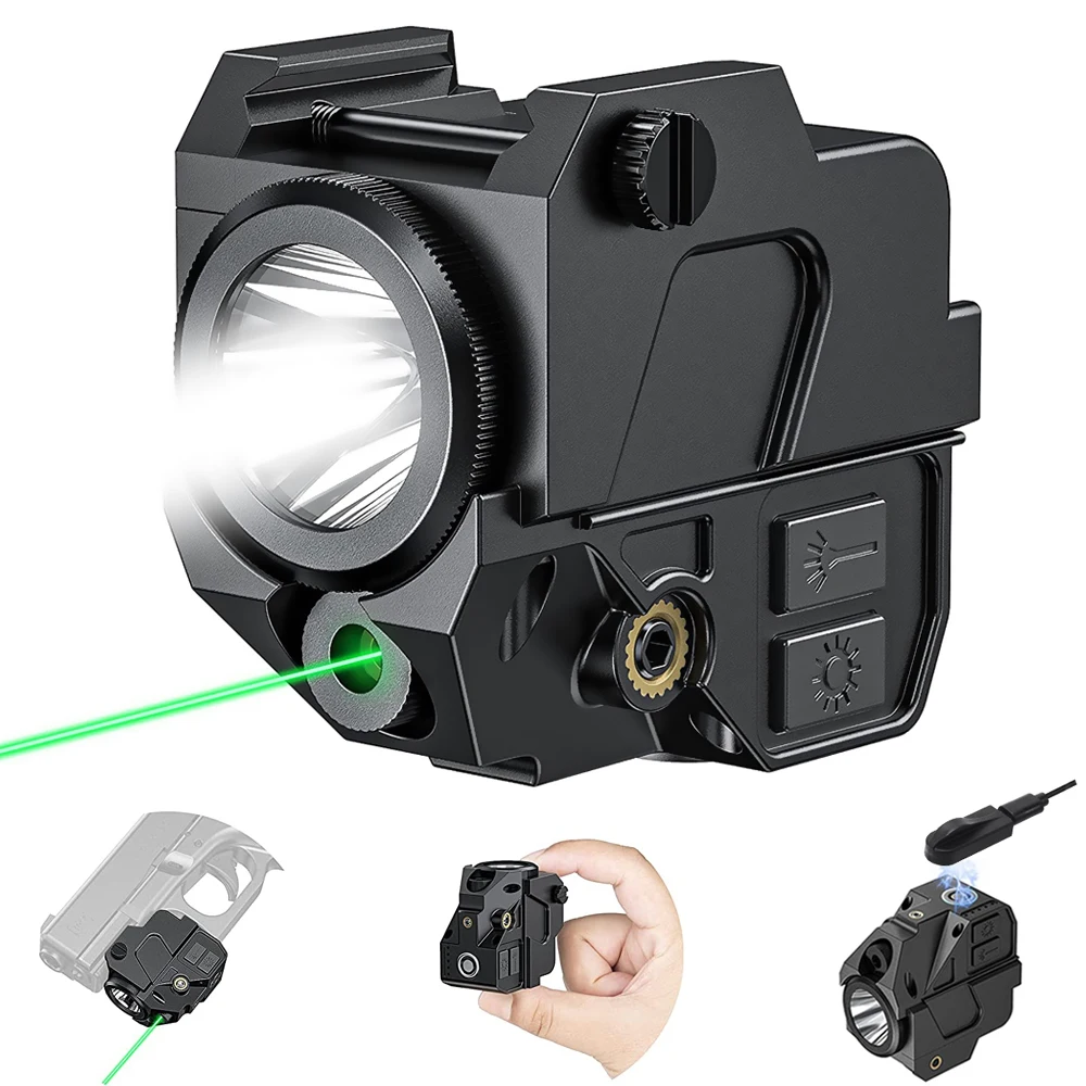 1000-Lumens-Tactical-Weapon-Gun-Light-Red-Green-Laser-Sight-Magnetic ...