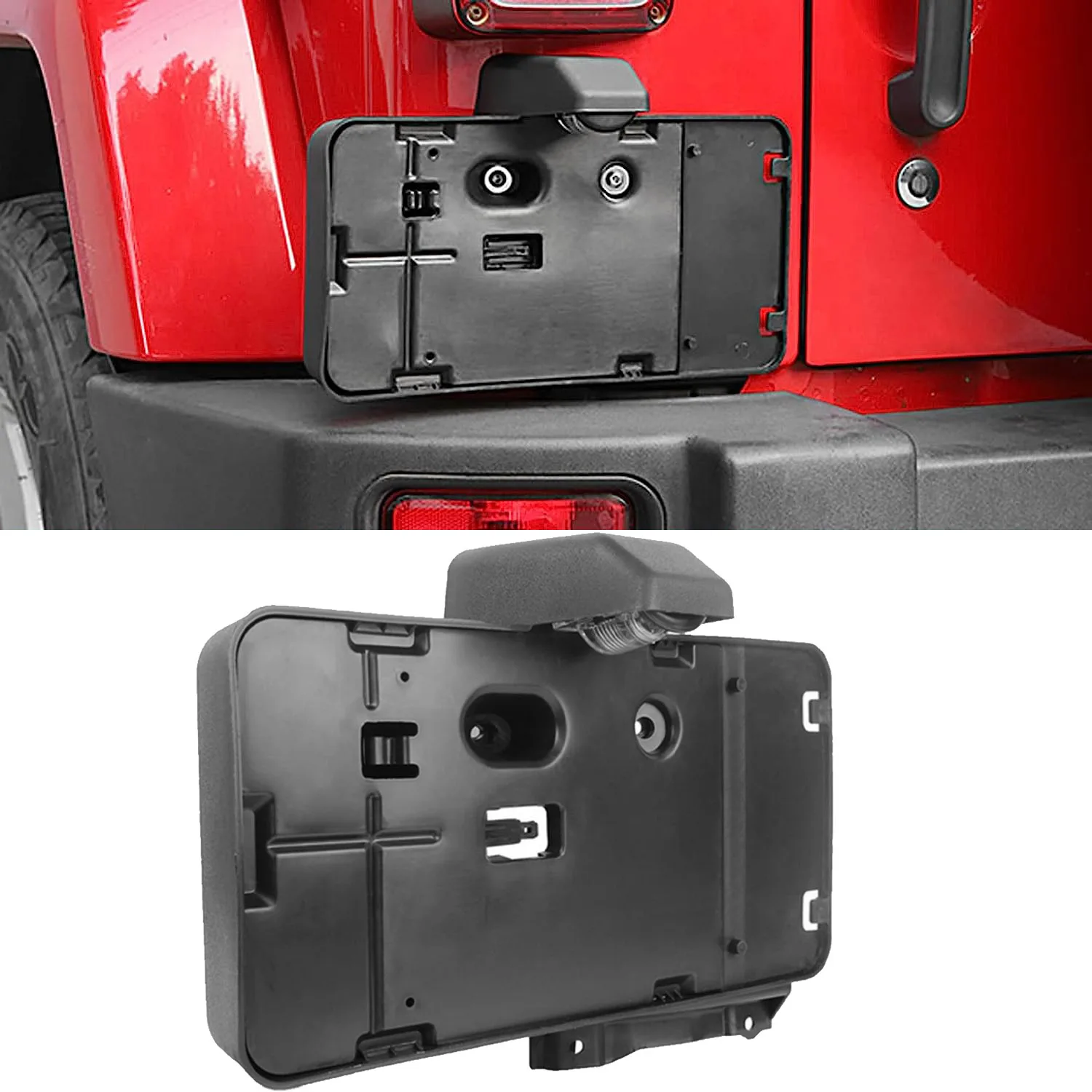 Car Rear License Plate Holder Frame with Light Mounting Bracket For ...
