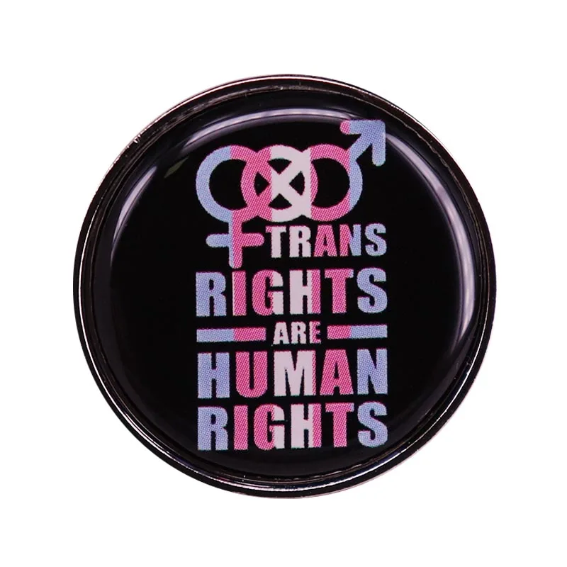Trans-Rights-are-Human-Rights-badge-Pride-LGBTQ-lapel-pin-Feminism ...