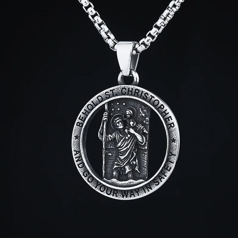 2023-New-Stainless-Steel-Catholic-Patron-Saint-Pendant-Michael-St ...