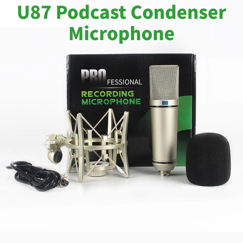 Studio-Recording-Microphone-Kit-with-Metal-Shock-Mount-Microphone-For ...