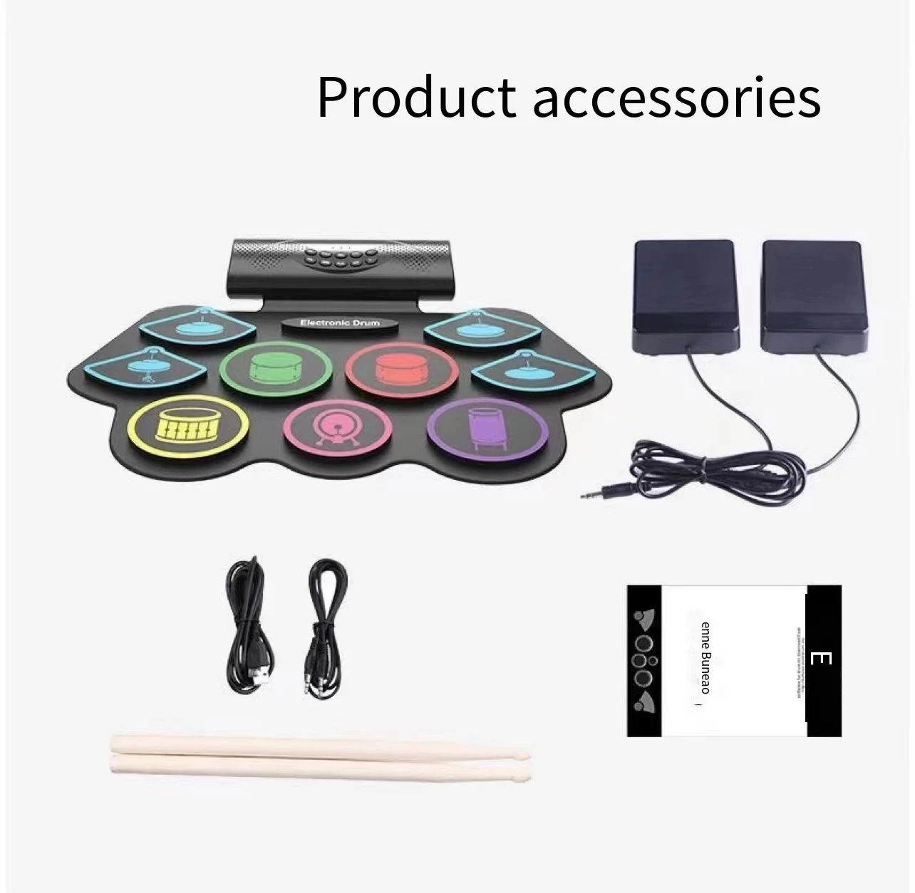 Portable-drum-kit-electronic-drum-Electric-drum-Home-Children-beginners ...