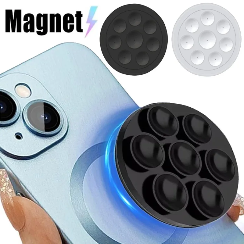 Magnetic Suction Cup Phone Mount Anti Slip Hands Free Silicone Suction ...