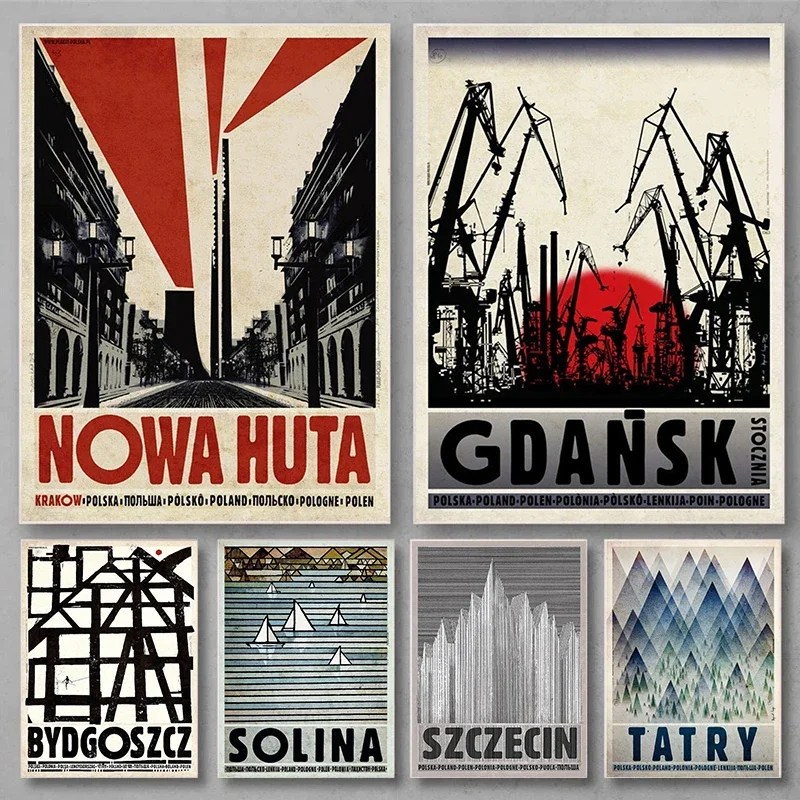 Vintage-Biebrza-Solina-Zakopane-Poland-City-Poster-Canvas-Print-Print ...