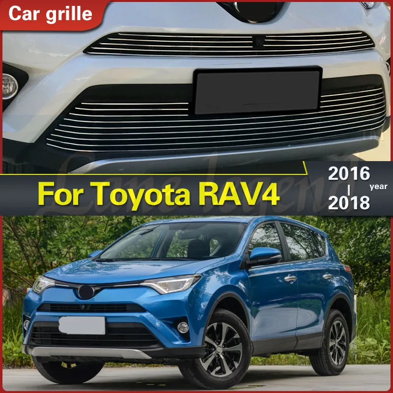 For-Toyota-RAV4-2016-2018-Body-Kit-Front-Bumper-Cover-Modified-Grille ...
