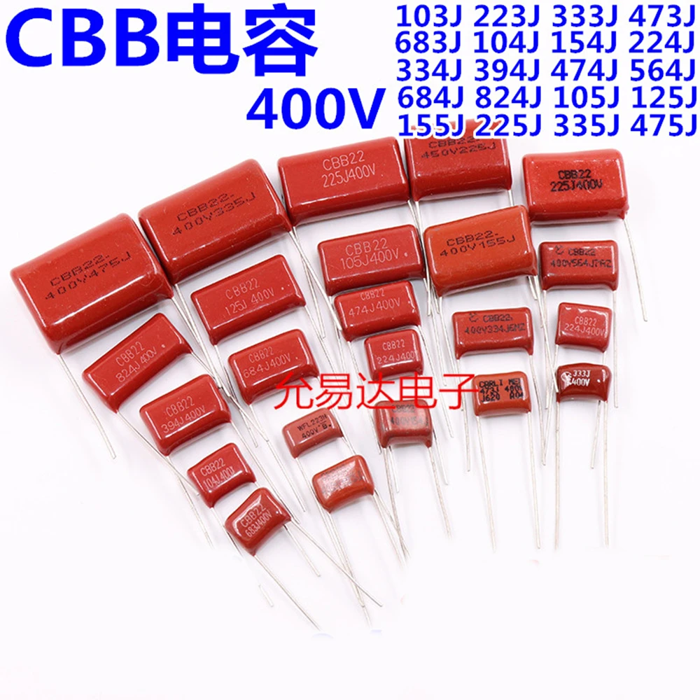 5-20PCS-CBB-Capacitor-400V-103J-104J-105J-185J-205J-224J-274J-333J-335J ...