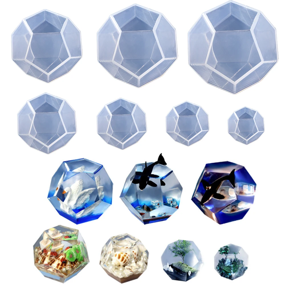 5-Sided-Cut-Faceted-Sphere-Silicone-Mold-3D-Micro-Landscape-Epoxy-Resin ...