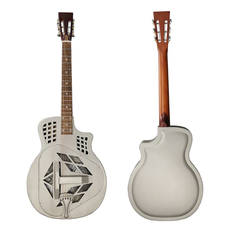 Sinomusik-Matt-Painting-Resonator-Guitar-Cutway-Shape-Chrome-Plated ...