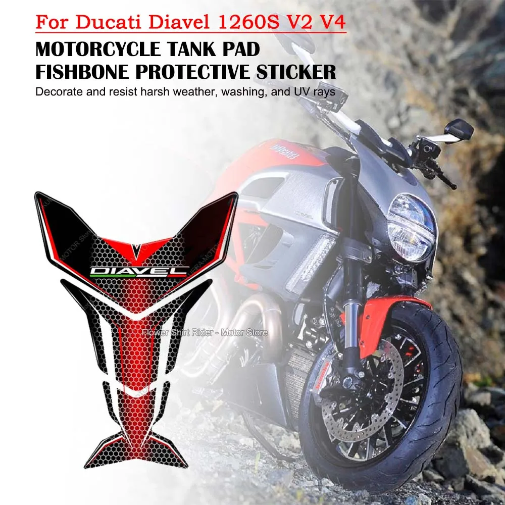 For-Ducati-Diavel-1260S-V2-V4-3D-Gel-Epoxy-Resin-Stickers-Motorcycle ...