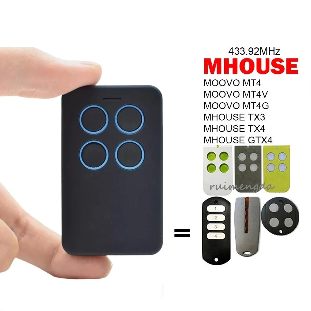 100% Clone MHOUSE GTX4 TX4 GTX4C MOOVO MT4 MT4V MT4G Garage Door Remote ...