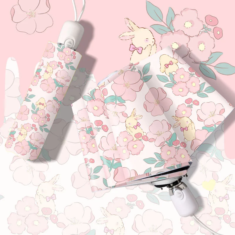 Princess-Sun-Umbrella-Pink-Sun-Protection-UV-Rain-And-Sun-Folding ...