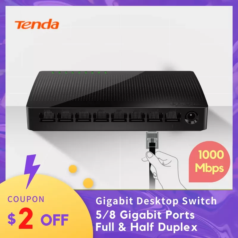 Tenda 5 Port Fast Ethernet Switch（s105）| Desktop Ethernet Splitter ...