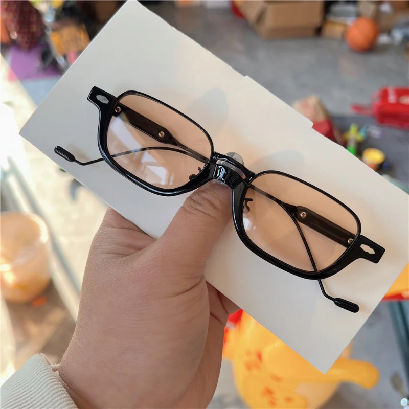 New Oval Sunglasses Women's Metal Mirror Leg Half Frame Sun Glasses ...