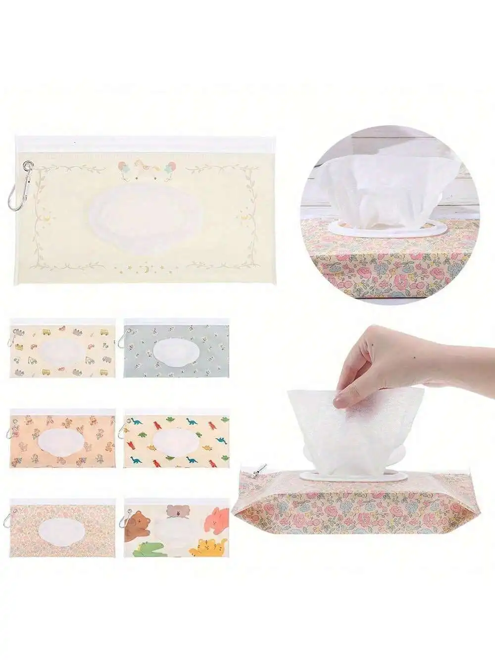 Travel-Friendly Refillable Wipes Case - Easy-Access Flip Cover, Durable ...