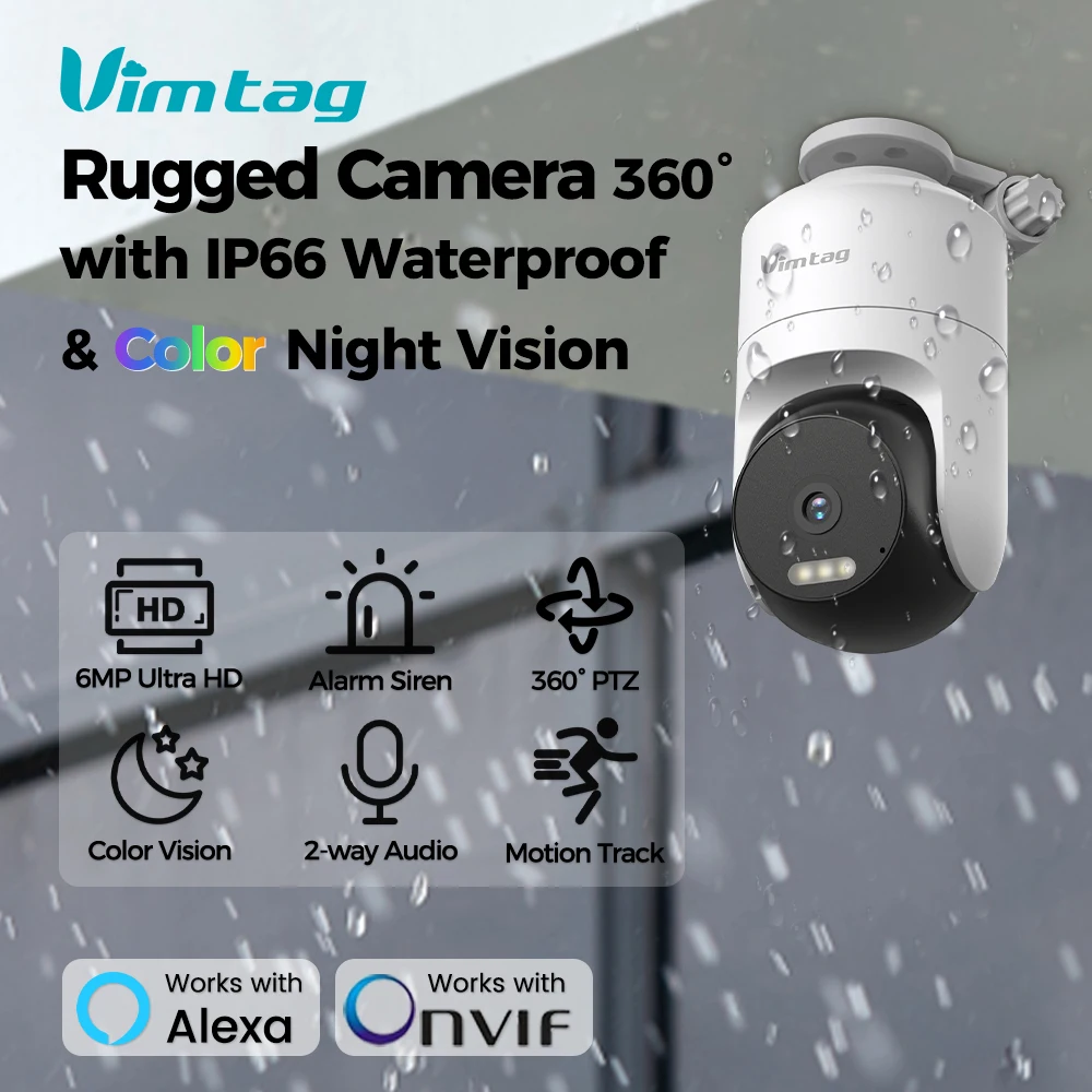 VIMTAG-Camera-de-Seguran-a-wifi-Externa-3-5K-6MP-Full-HD-CCTV-C-mera ...