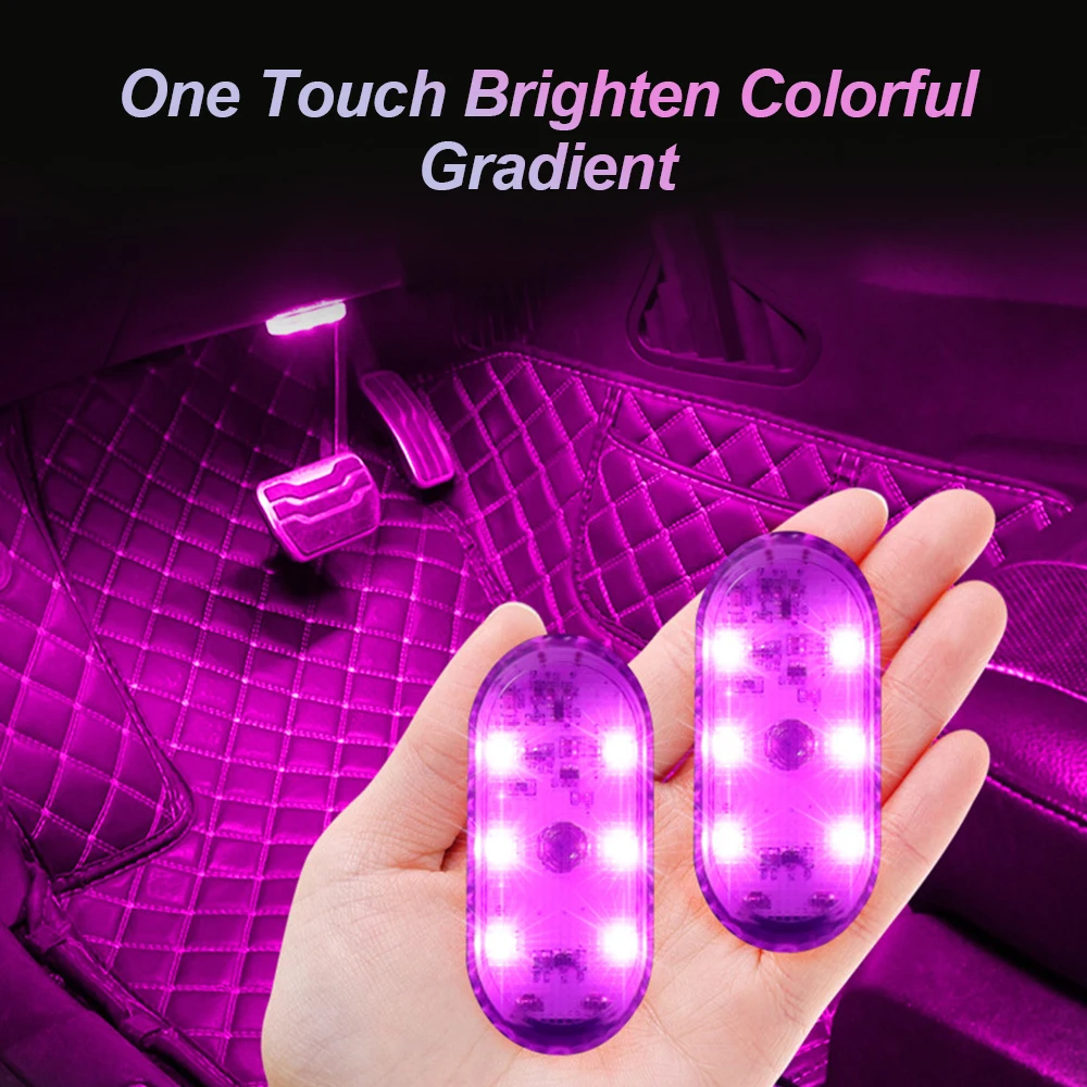 Multi-Color-Car-Lights-Wireless-LED-Touch-Light-Roof-Ceiling-Sensor ...