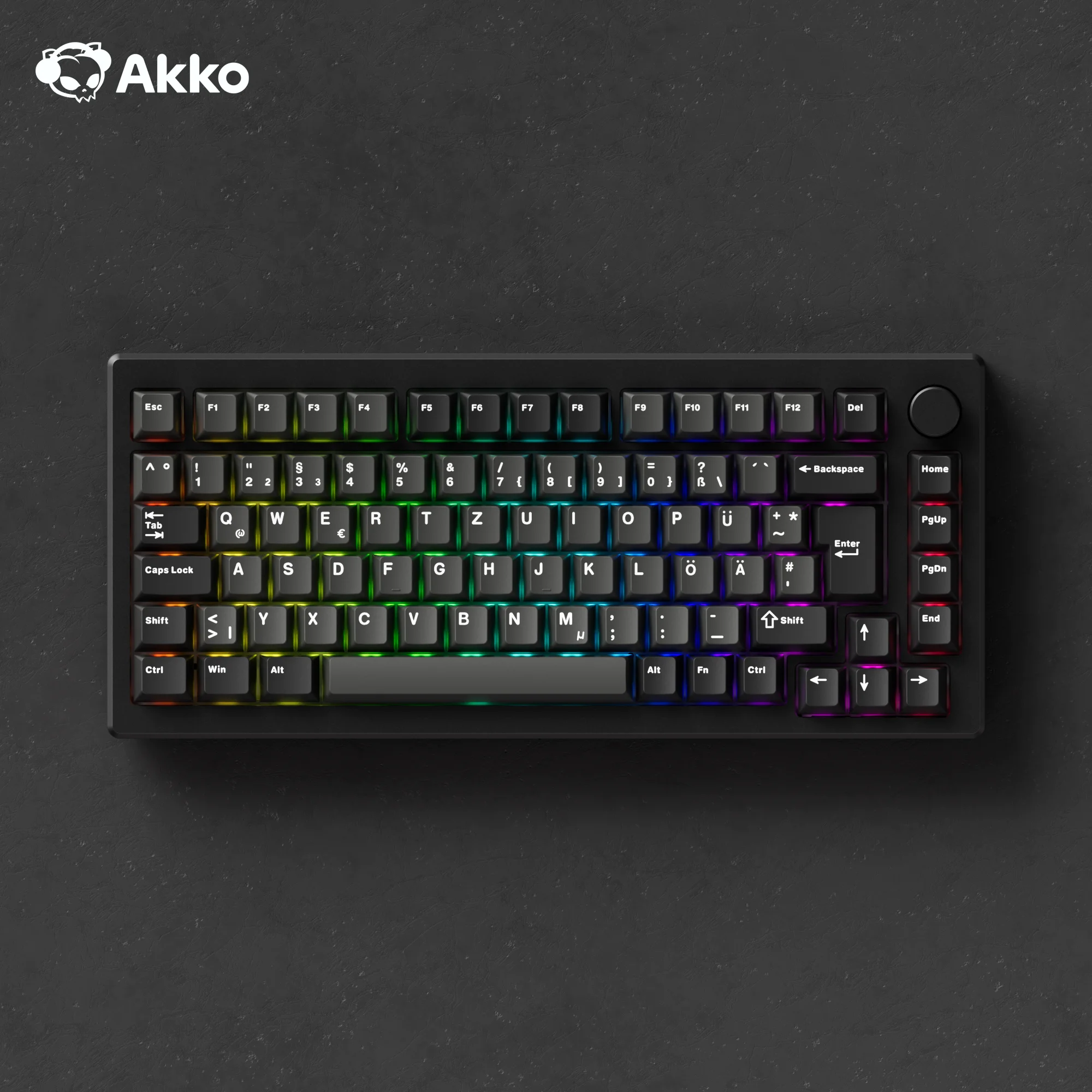 Akko MOD007B HE Mechanical Keyboard Black 75% ISO-DE Aluminum CNC ...