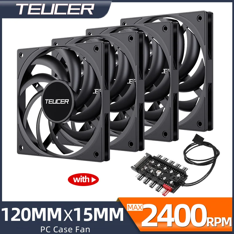 Teucer-UT-12015-Ultrathin-15mm-Thinckness-12cm-Chassis-Fan-12V-4Pin-PWM ...