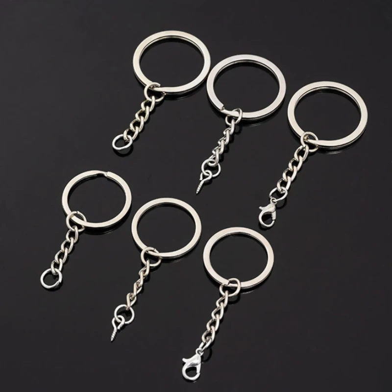 20pcs-25-30mm-Keychain-Kits-Metal-Key-Ring-with-Jump-Rings-Lobster ...