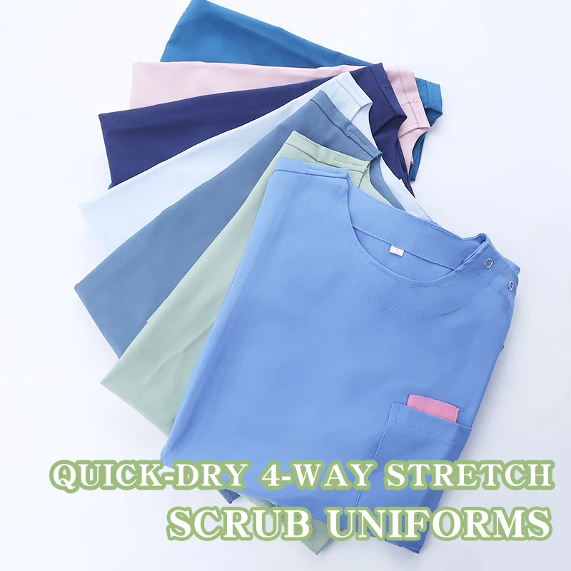 Hot-Sale-Women-Medical-Uniform-4-way-Stretch-Operating-Room-Working-Set ...