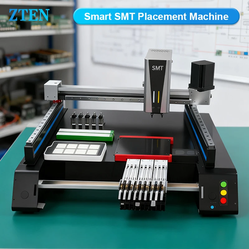 High-speed SMT Pick and Place Machine Fully Automatic Triple Vision ...