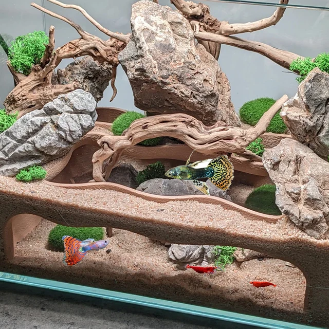 Aquarium Cave Fish Hideout Cave Shrimp Hiding Tank Place Aquarium ...