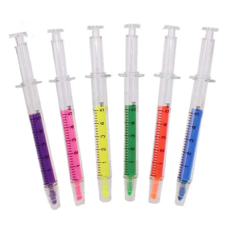 6-Piece-Creative-Cylinder-Cute-Colored-Marker-Graffiti-Syringe ...