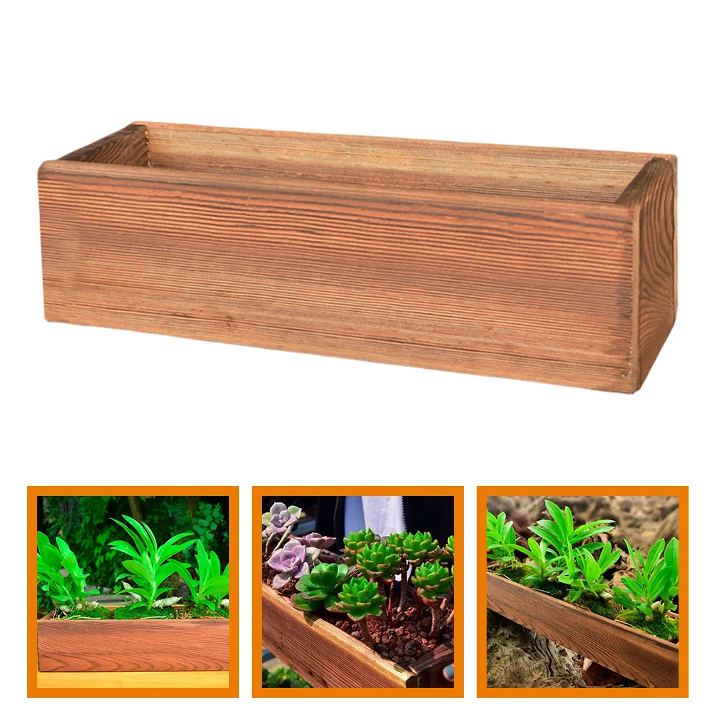 Antiseptic-Wood-Flower-Box-Pots-for-Plants-Rectangular-Planter-Boxes ...